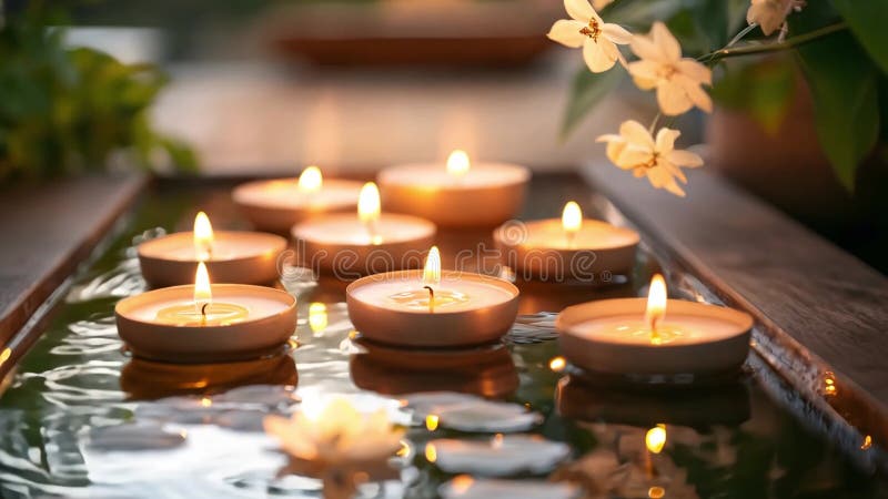 Floating Candles on Water, Creating a Calming and Relaxing Atmosphere ...