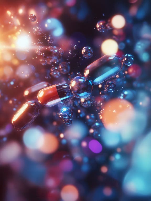 Floating Capsules Dissolve into Vibrant Molecular Structures in a ...