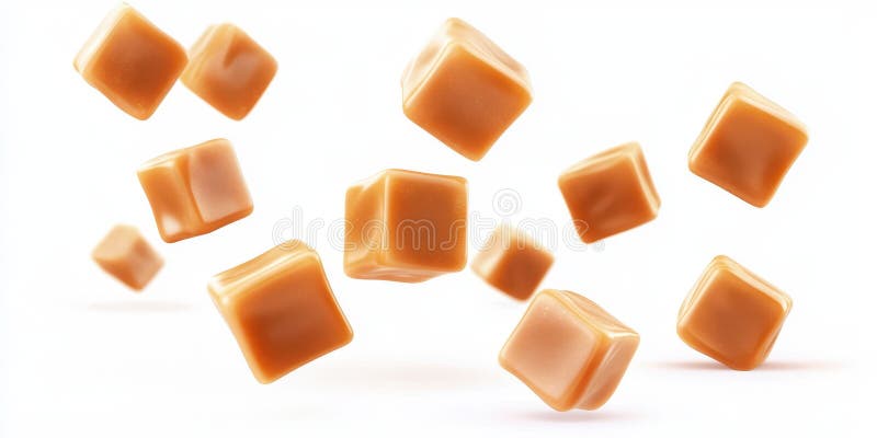 Floating Caramel Cubes in Mid-air Create a Sweet and Dynamic Visual ...