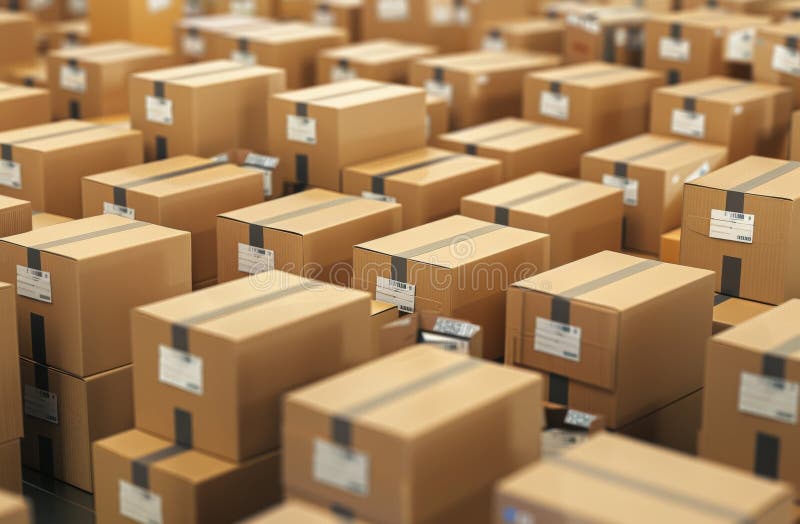 Floating Cardboard Boxes, Packaging and Labeling, Express Logistics ...