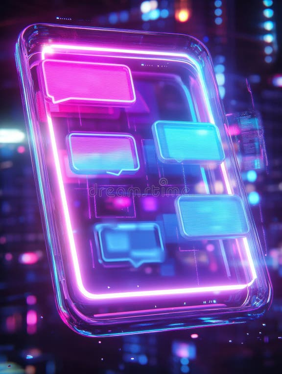 Floating Chat Bubbles and Glowing Notifications Create an Immersive ...