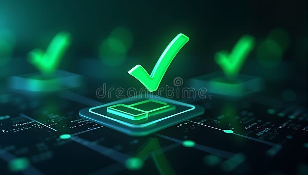 A Floating Checklist with Green Checkmarks Superimposed on Transparent ...