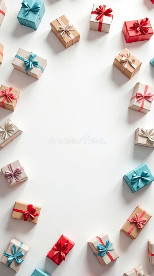 Floating Christmas Gifts - Christmas Card Stock Illustration ...