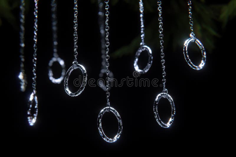 Floating Chrome Rings in a Black Void Representing Minimal Chaos and ...