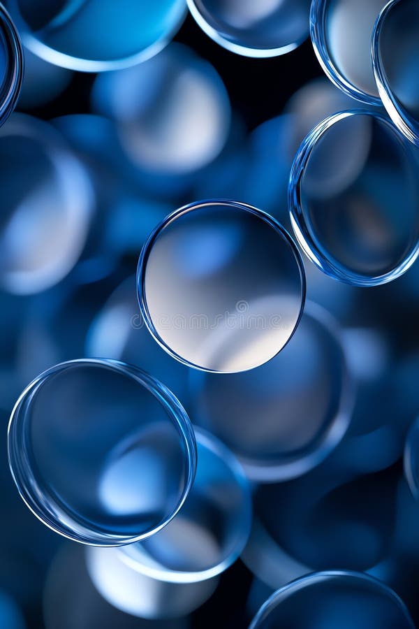 Floating Circle Background with Blue Hues for Science and Technology ...