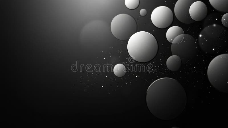 Floating Circles and Particles Design Stock Image - Image of creative ...