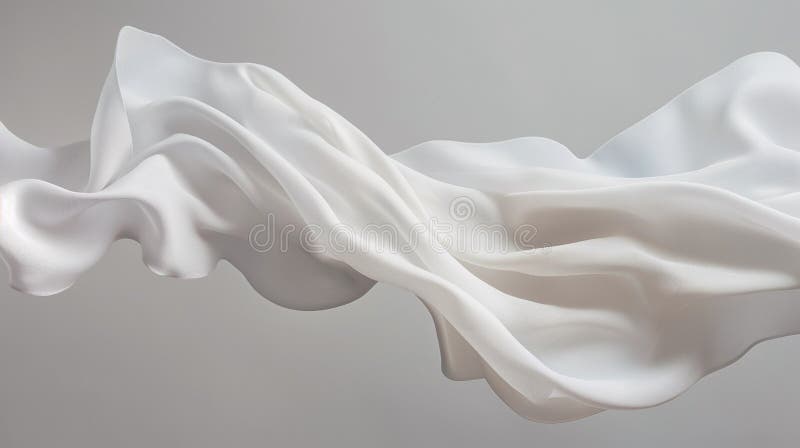 Floating Cloth in Dynamic Movement Over Gradient Background Stock ...