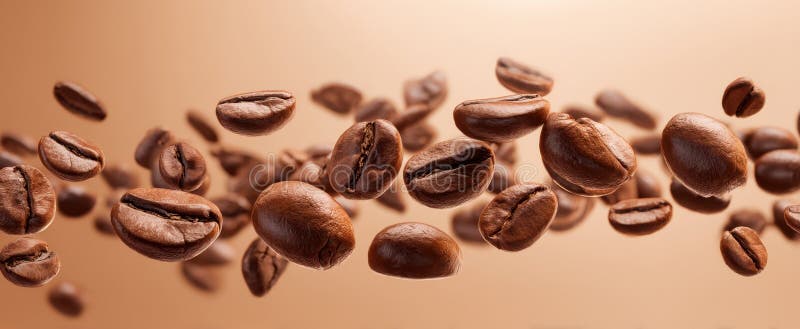 The Floating Coffee Beans Creating an Aromatic and Rich Beverage ...