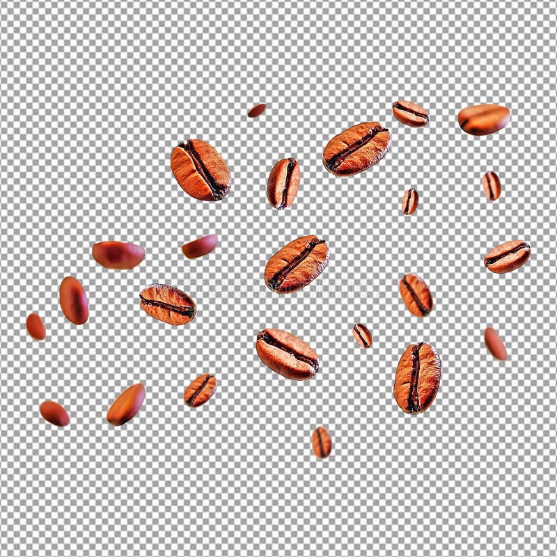 Floating Coffee Beans in Mid-Air Stock Image - Illustration of ...