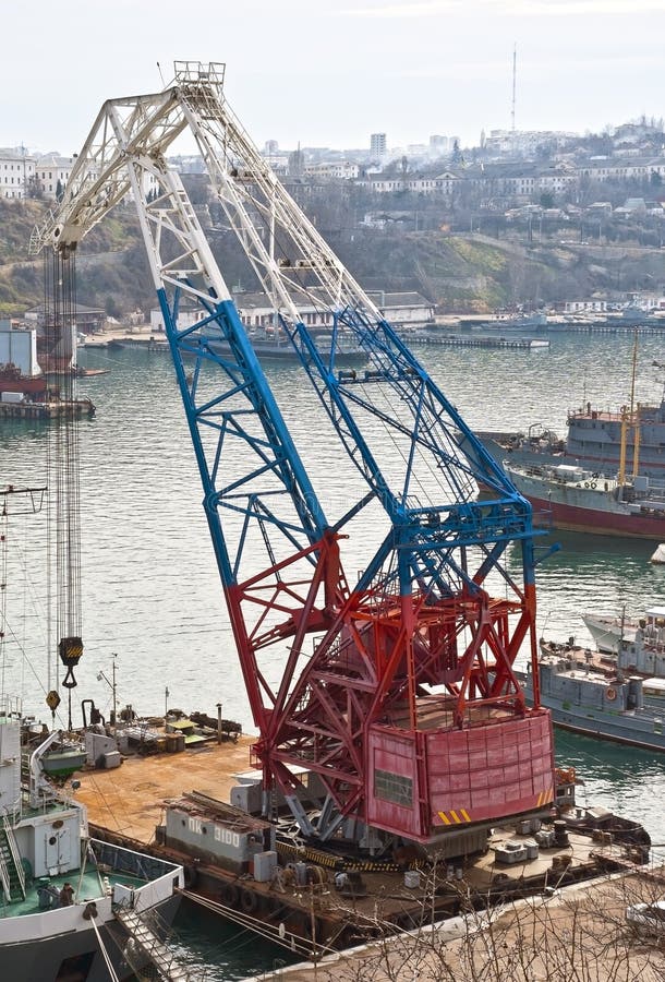 Floating crane stock photo. Image of industry, large - 18717168