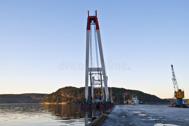 Floating cranes stock image. Image of ocean, winches - 22953419