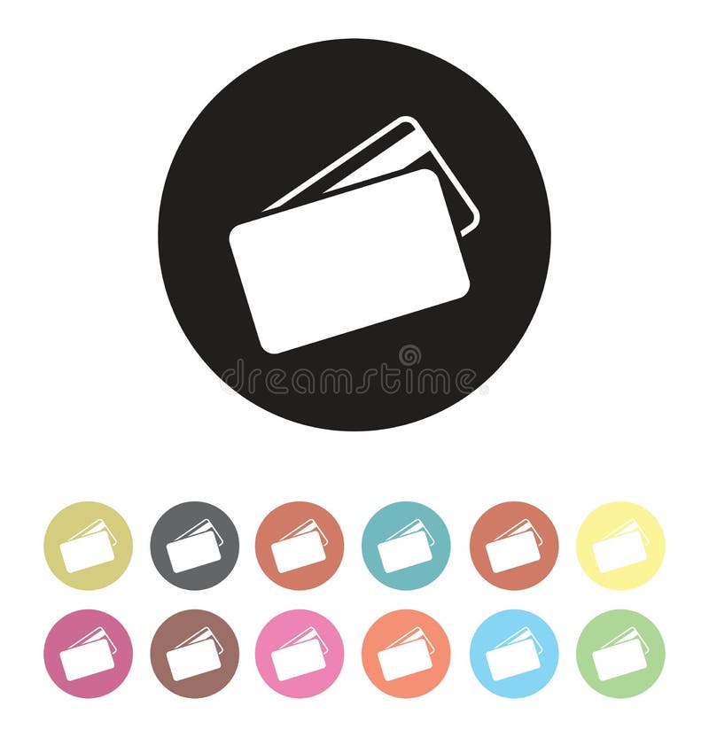 Floating Credit Card Icon Set Stock Vector - Illustration of bank ...