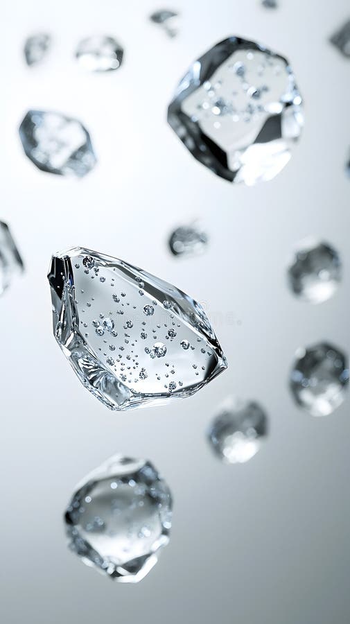 Floating Crystal Clear Diamonds Soft Light Stock Photos - Free ...
