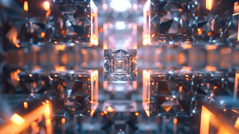 Floating Crystals Emitting Radiant Light Stock Footage - Video of gold ...