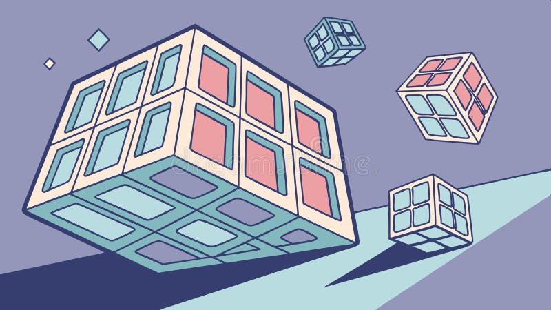 Floating Cubes Abstract, Modern and Geometric Design Vector Design ...