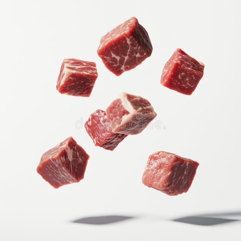 Floating Raw Beef Cubes Stock Photos - Free & Royalty-Free Stock Photos ...