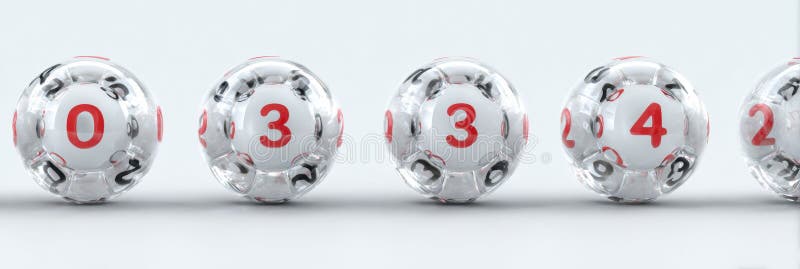 Floating 3D Balls with Bracket Seeds Numbered from Zero To Four Against a Clean White Background ...
