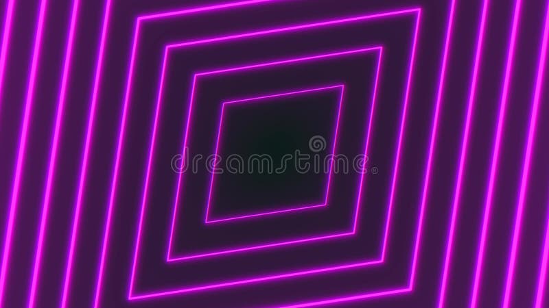 Floating 3d Cube with Purple Grid Lines on Black Background Stock Video ...