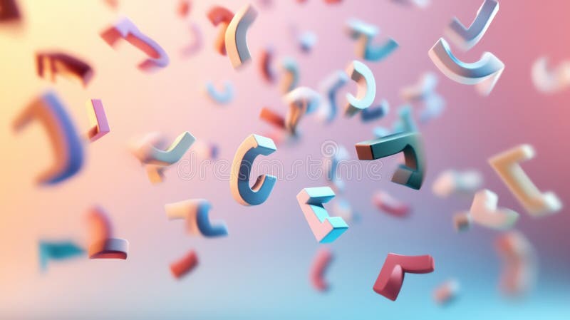 Floating 3D Letters and Abstract Forms Create a Modern Typography ...