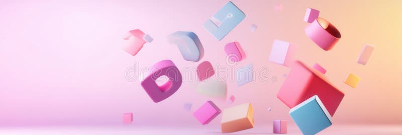 Creative Typography Background Featuring Floating 3D Letters and ...