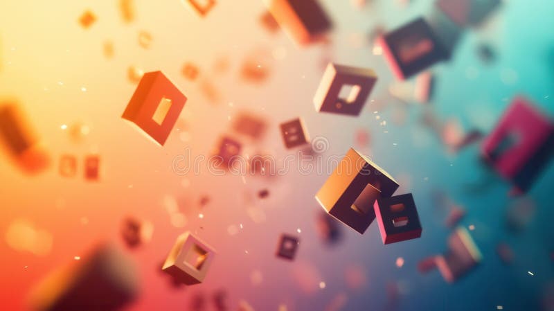Creative Typography Background Featuring 3D Floating Letters and ...