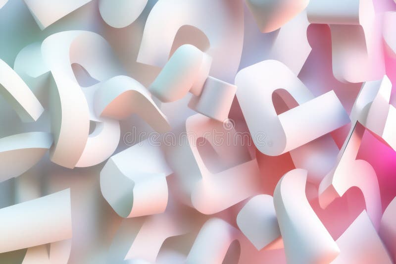 Creative Typography Background Featuring 3D Letters and Abstract Forms ...