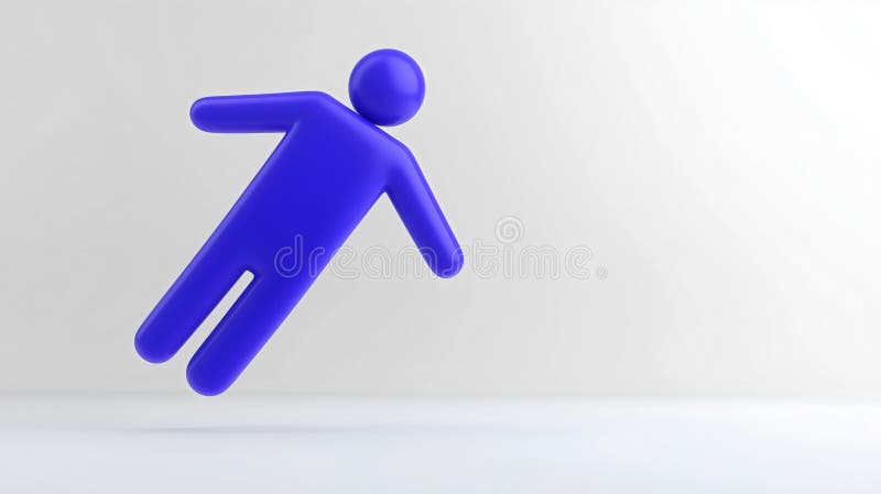 Floating 3D Man Background, Wallpaper, Cover Image. Stock Illustration ...