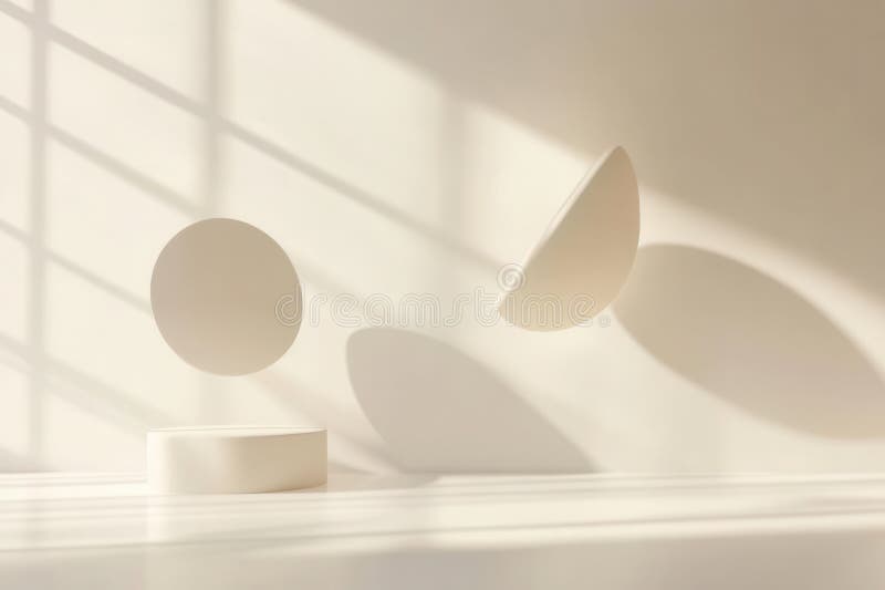 Floating 3D Shapes Create an Elegant Balance of Form and Shadow in a ...