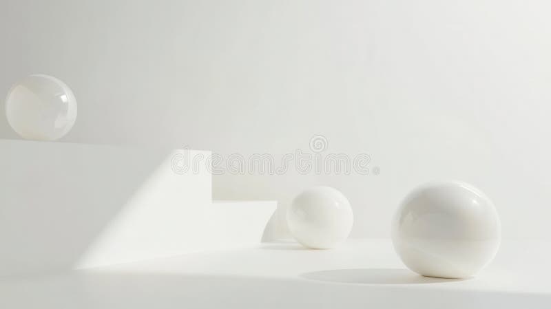 Floating 3D Shapes Create an Elegant and Futuristic Composition with ...