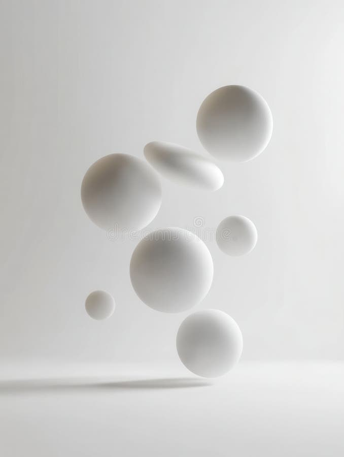 Floating 3D Shapes with Soft Shadows and Elegant Reflections Create a ...