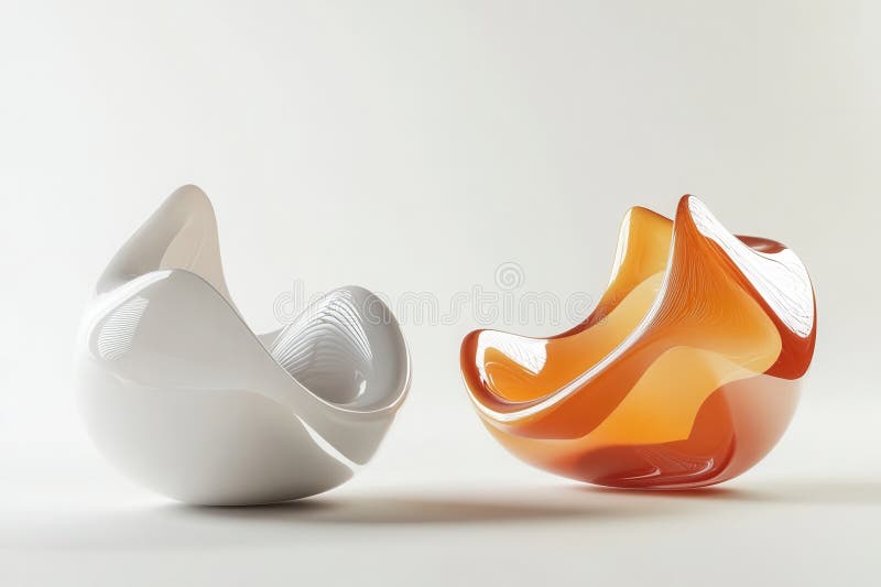 Floating 3D Shapes with Soft Shadows and Elegant Reflections Creating a ...