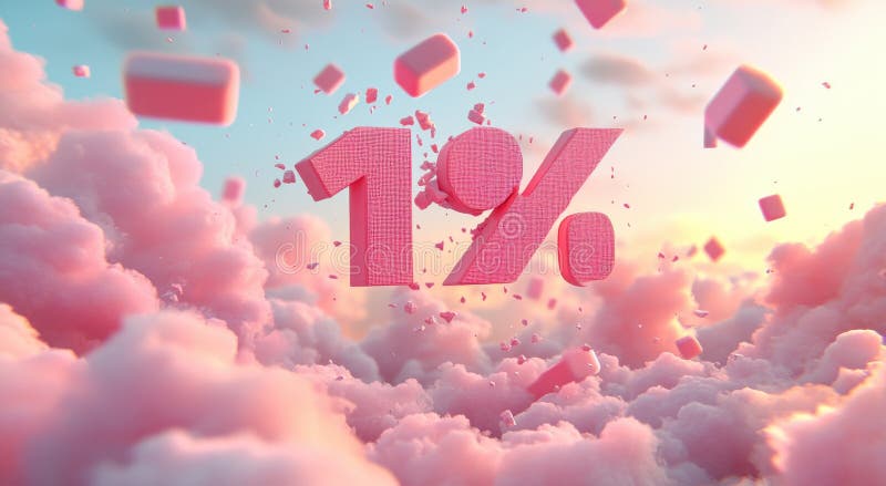 Floating 3D Text Breaking in Sunset Sky with Clouds Stock Photo - Image ...