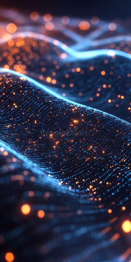 Floating Data Points in a Digital Interface with a Futuristic Aesthetic ...