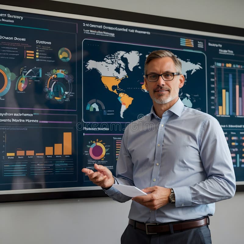 Floating Data Visualizations Enhancing Strategic Plan Presentation by ...