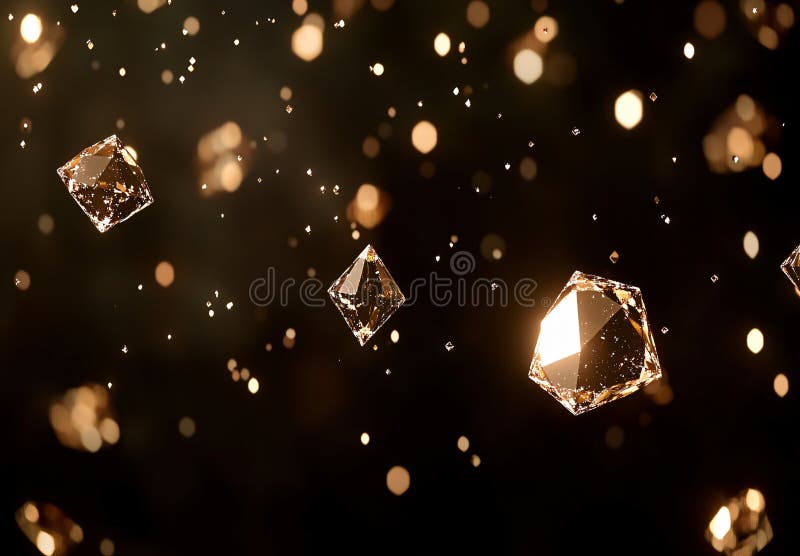 Floating Diamond Particles - Ethereal Glow Stock Illustration ...