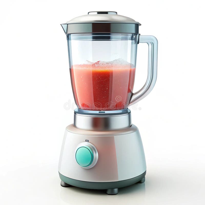 Floating Digital Blender with Animated Mixing Stock Illustration ...