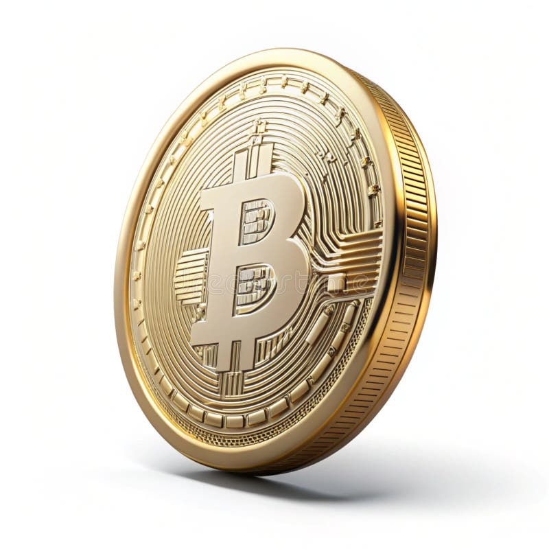 Floating Digital Cryptocurrency Coin Stock Illustration - Illustration ...