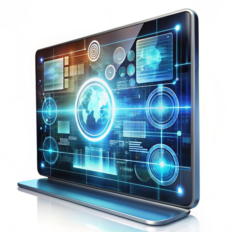 Floating Digital Interface with Futuristic Aesthetics Stock ...