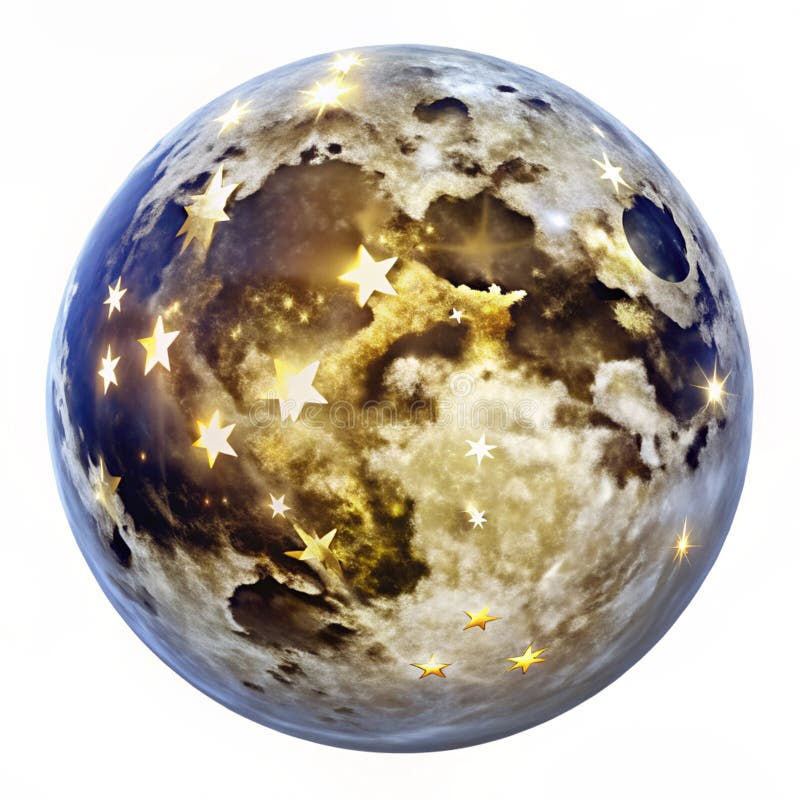 Levitating Digital Shield with Glowing Effect Stock Illustration ...