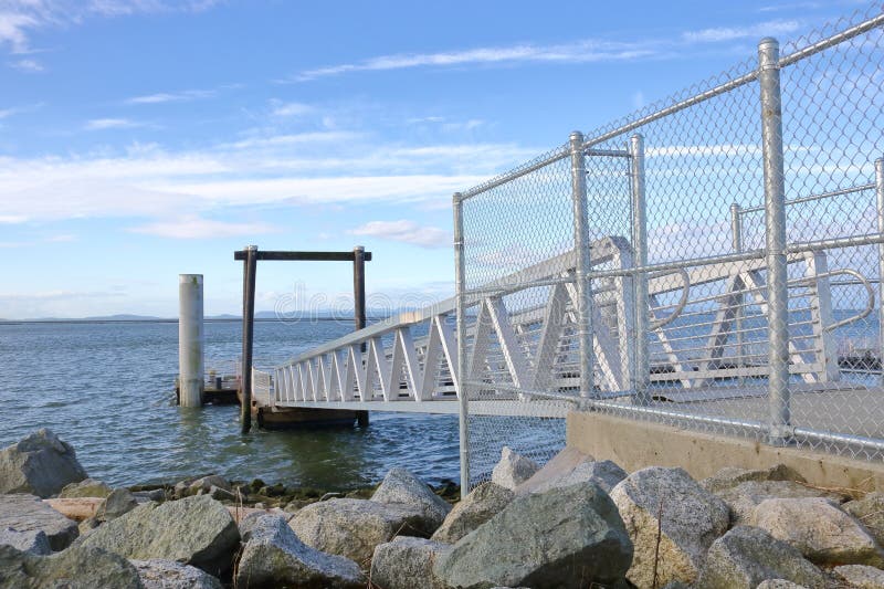 Floating Dock and Walkway stock photo. Image of enforced - 89283668