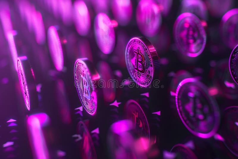 Floating Dollar Coins with Violet Arrows, Visualizing the Concept of ...