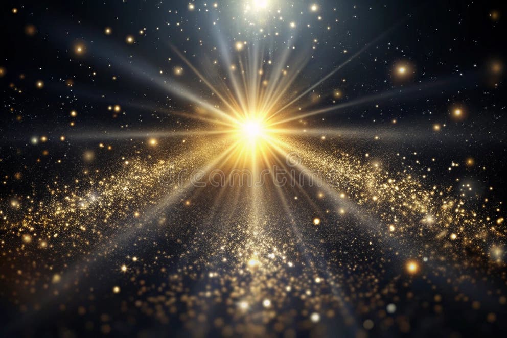 Floating Dust Particles. White Dust Texture on a Black Background with ...