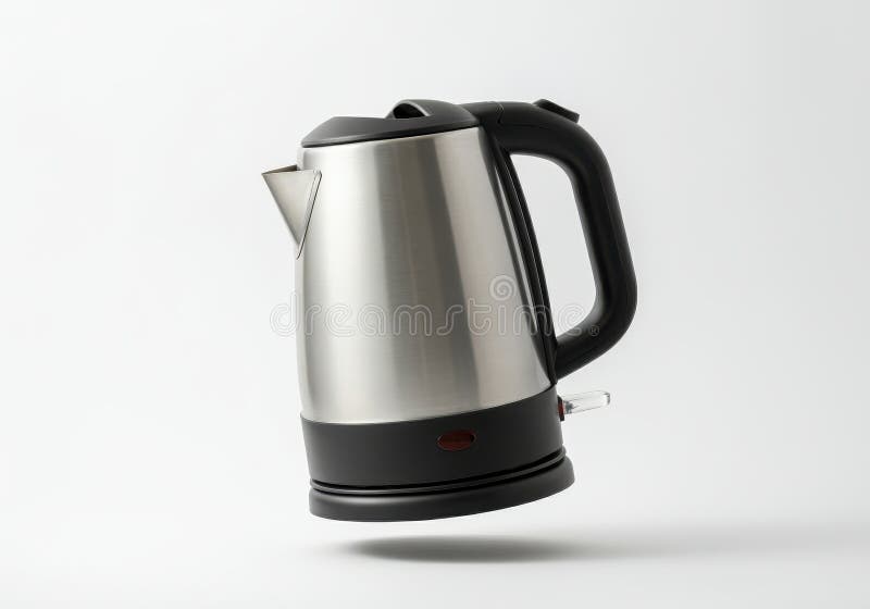 A Floating Electric Kettle, on a Solid White Background Stock ...
