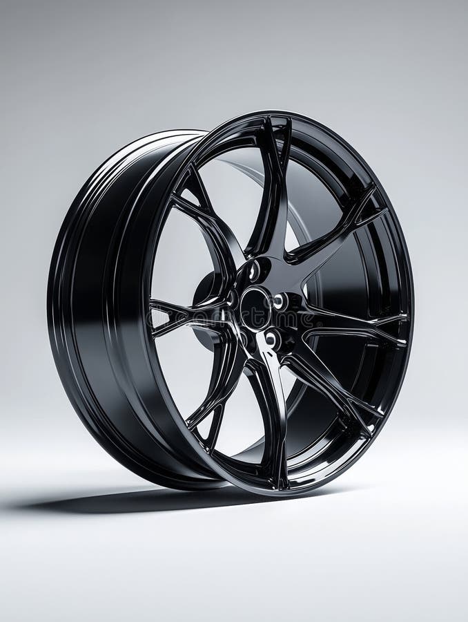 Floating Elegance of a Stunning Alloy Wheel Against a Minimalist ...