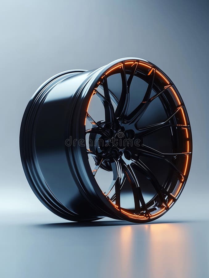 Floating Elegance of a Stunning Alloy Wheel Against a Minimalist ...