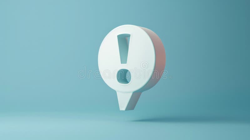 The Floating Exclamation Mark.AI Generated Image Stock Image - Image of ...
