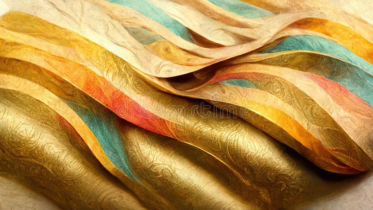 Floating Fabric in Different Colours Background Stock Illustration ...