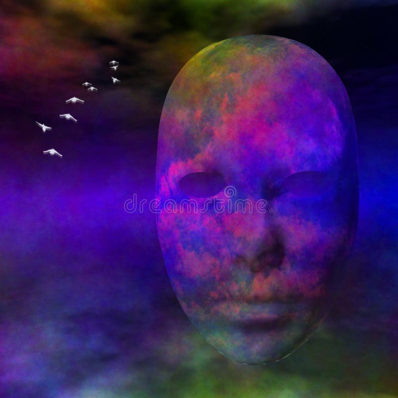 Floating face stock illustration. Illustration of closeup - 27752738