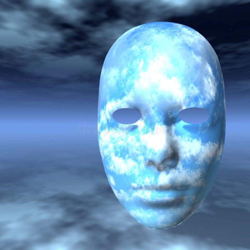 Floating face stock illustration. Illustration of creative - 75671738