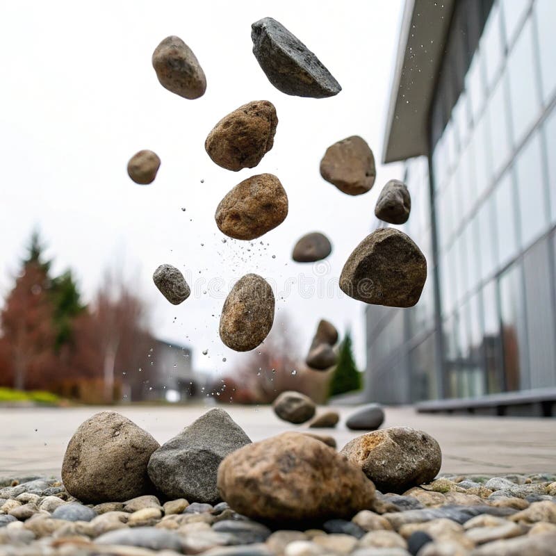 Floating Falling Rocks. a Layout of Rocks that are Either Floating or ...